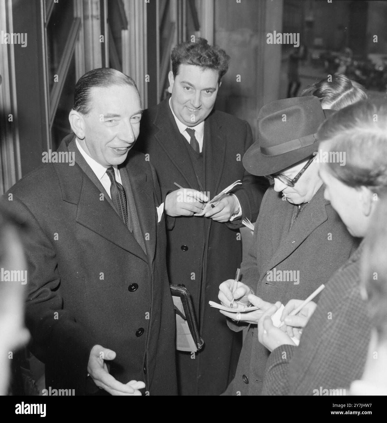 PETER MELDRUM OUTSIDE BBC TV ; 23 JANUARY 1964 Stock Photo - Alamy