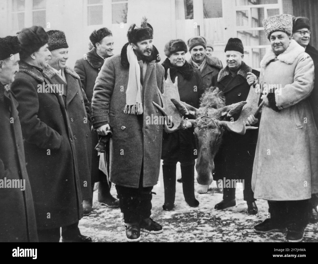 CUBAN PRIME MINISTER FIDEL ALEJANDRO CASTRO RUZ WITH A HUNT TROPHY IN ...