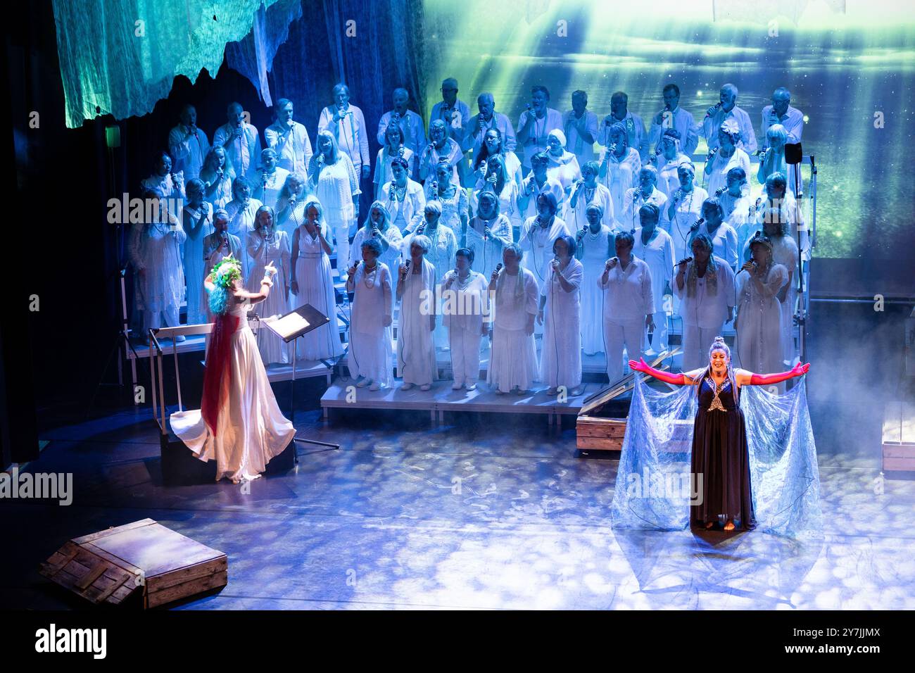 HAVSANDAR, ÅLAND, 2024: Annica Cleo plays Havsfrun Rana (The Mermaid ...