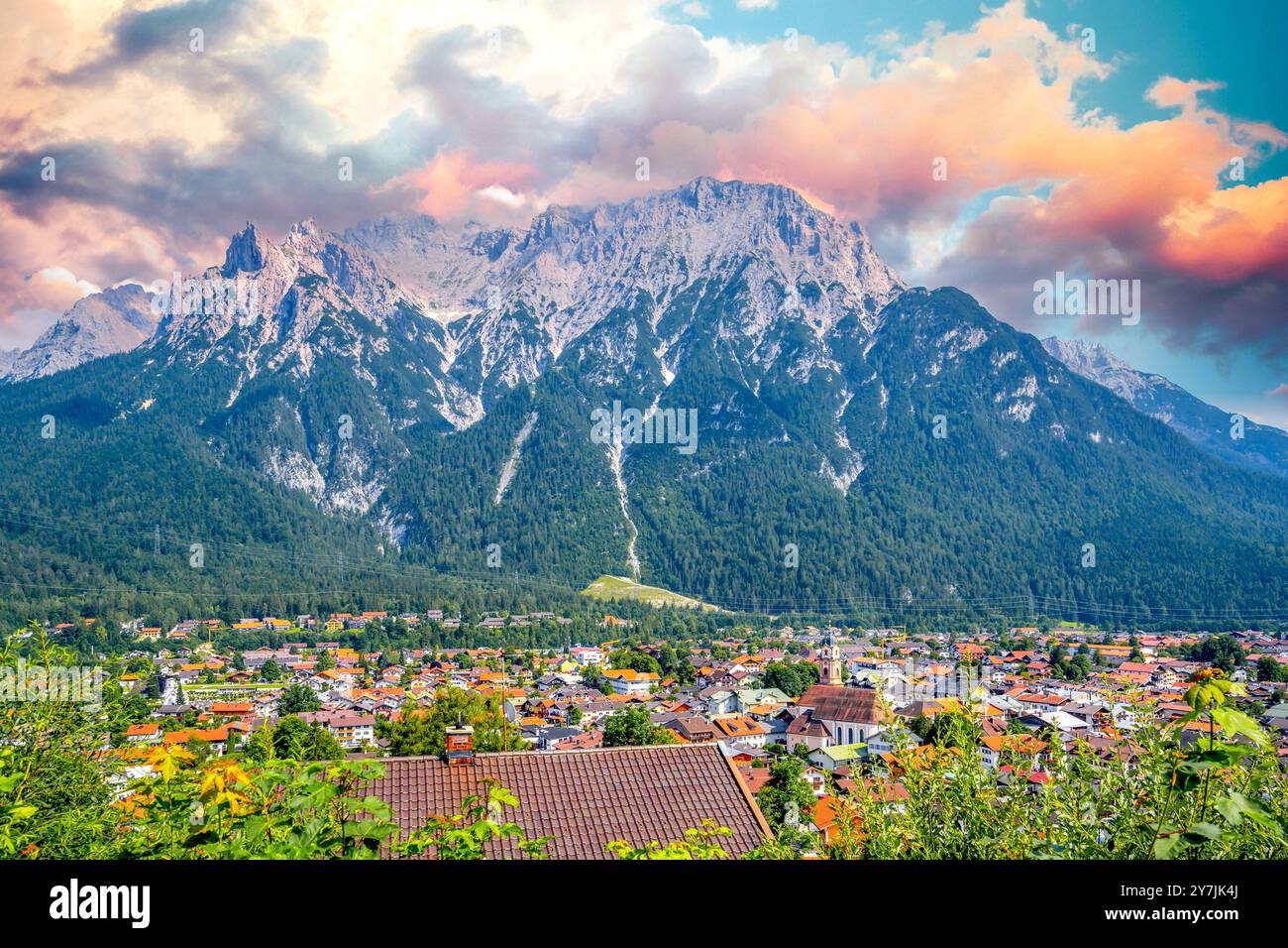 Old city of Mittenwald, Germany Stock Photo - Alamy