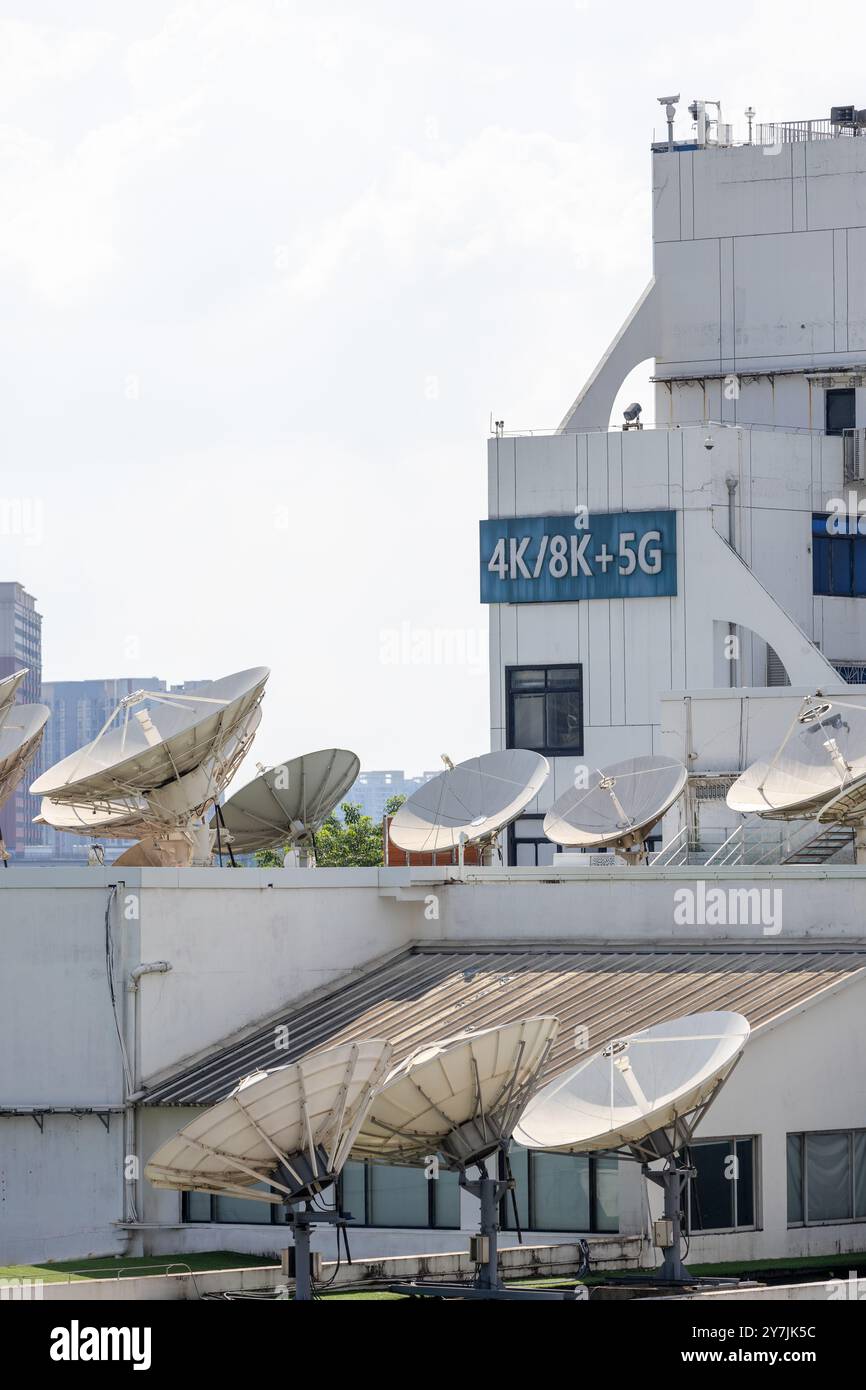 Television signal satellite dish in Guangzhou China Stock Photo - Alamy