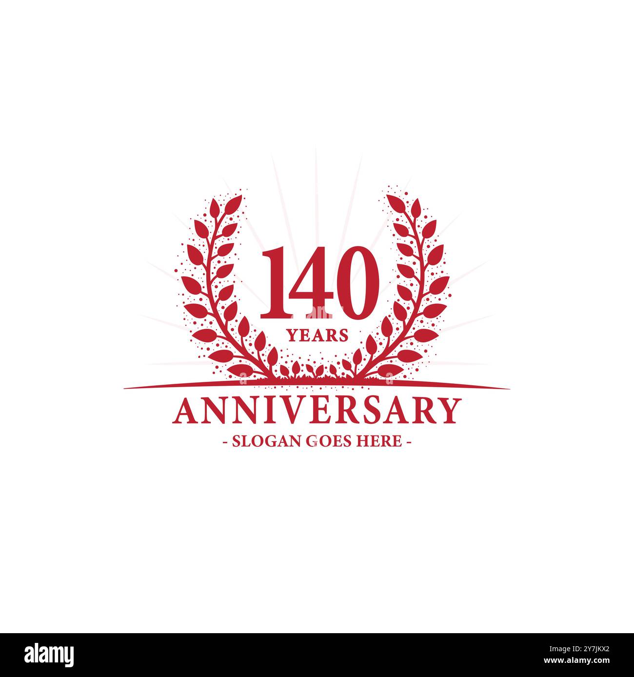 140 years celebrating anniversary logo. 140th years anniversary design ...