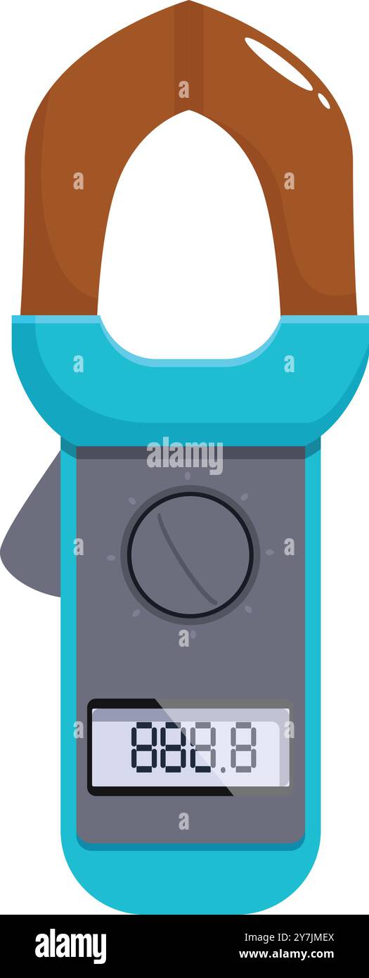 Digital clamp meter measuring electricity consumption, a tool for ...