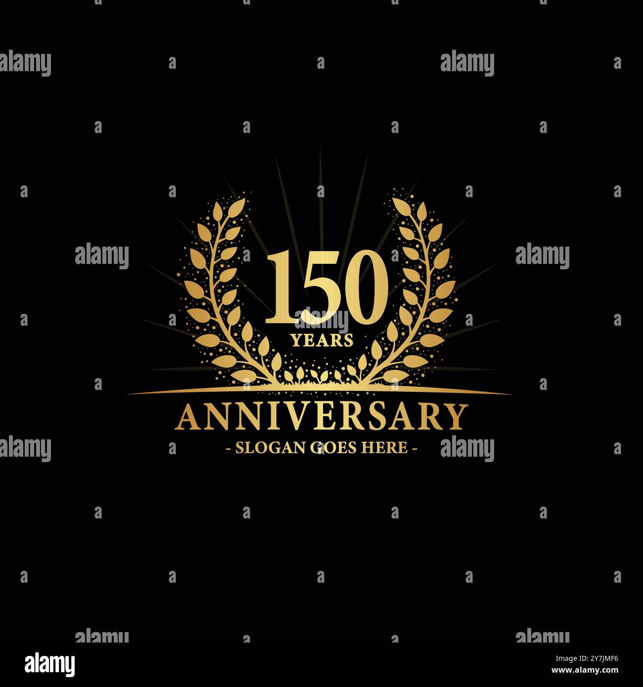 150 years celebrating anniversary logo. 150th years anniversary design ...