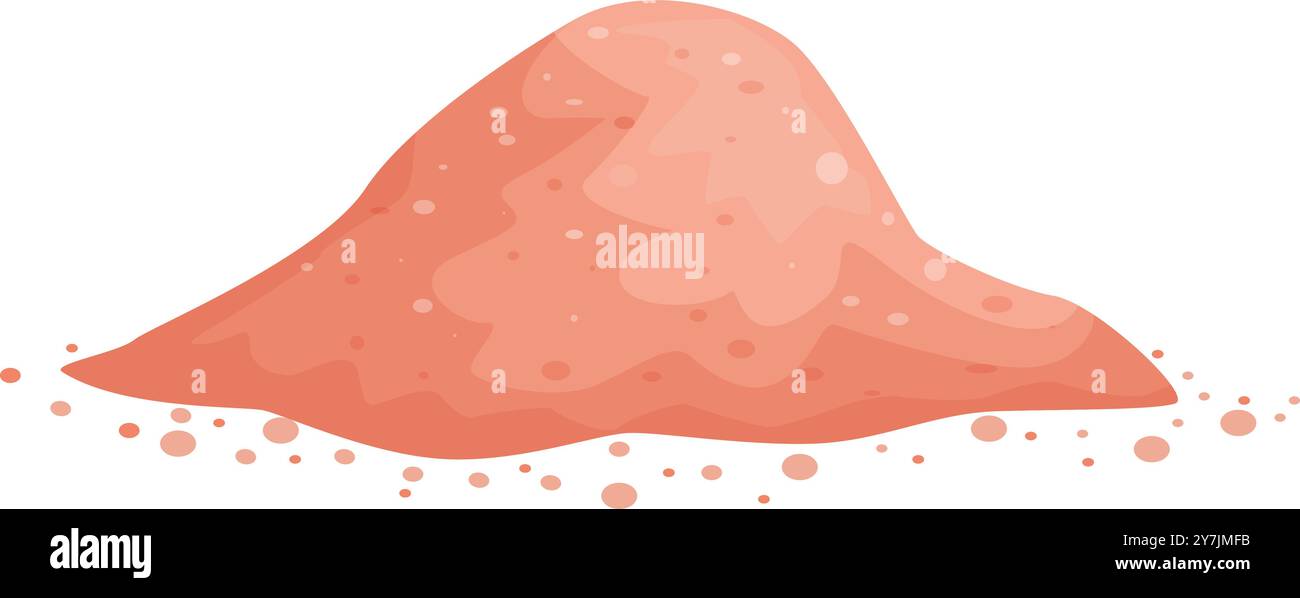 Cartoon illustration of a sand pile forming a small mountain Stock ...