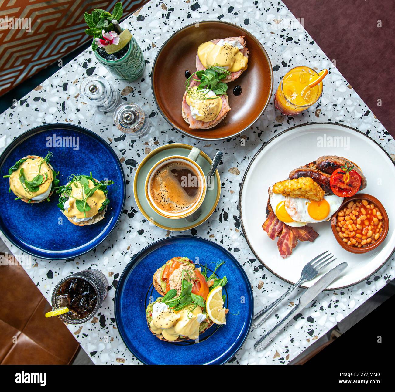 English Breakfast. Full English breakfast brunch Stock Photo - Alamy