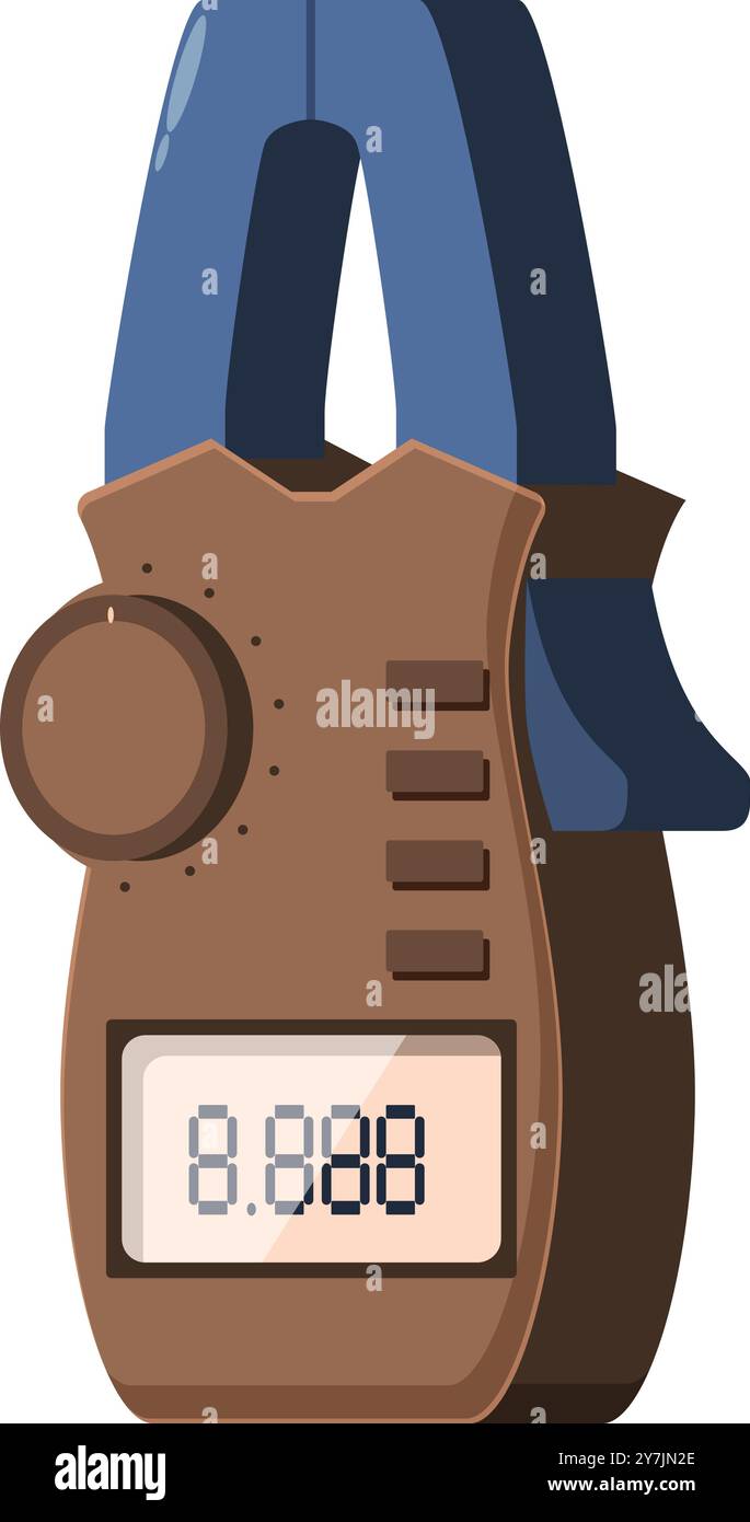 Digital clamp meter measuring electricity consumption, a tool for ...