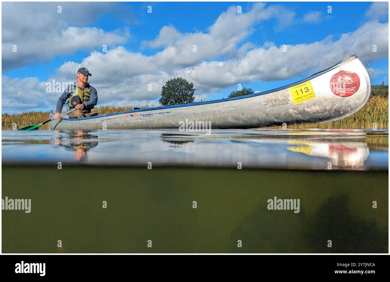 Paddling the Suså River in Zealand, Denmark Stock Photo - Alamy