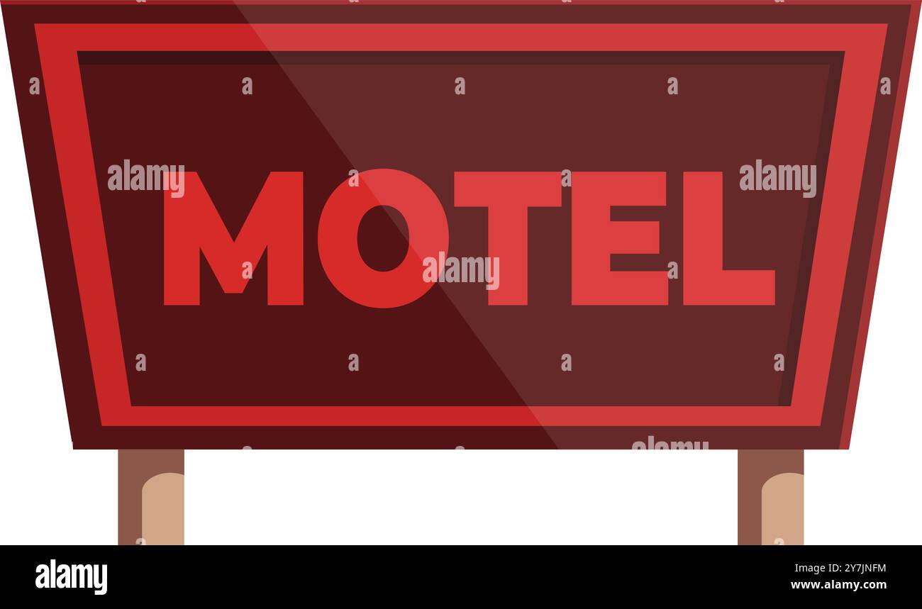 Red wood motel sign Stock Vector Images - Alamy