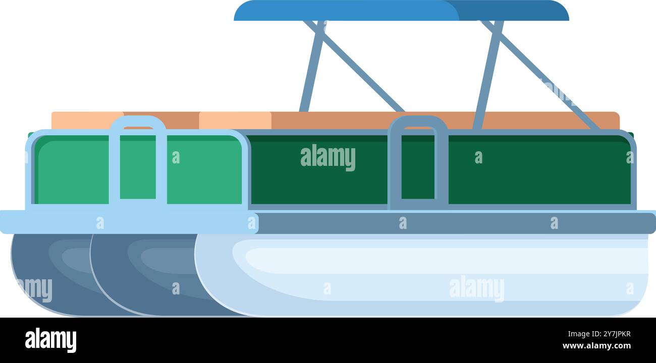 Modern pontoon boat, designed for leisurely cruises and enjoyable ...