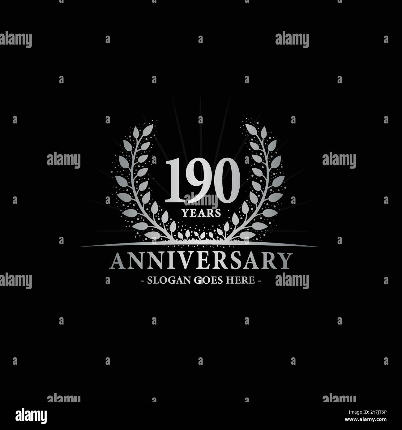 190 years celebrating anniversary logo. 190th years anniversary design ...
