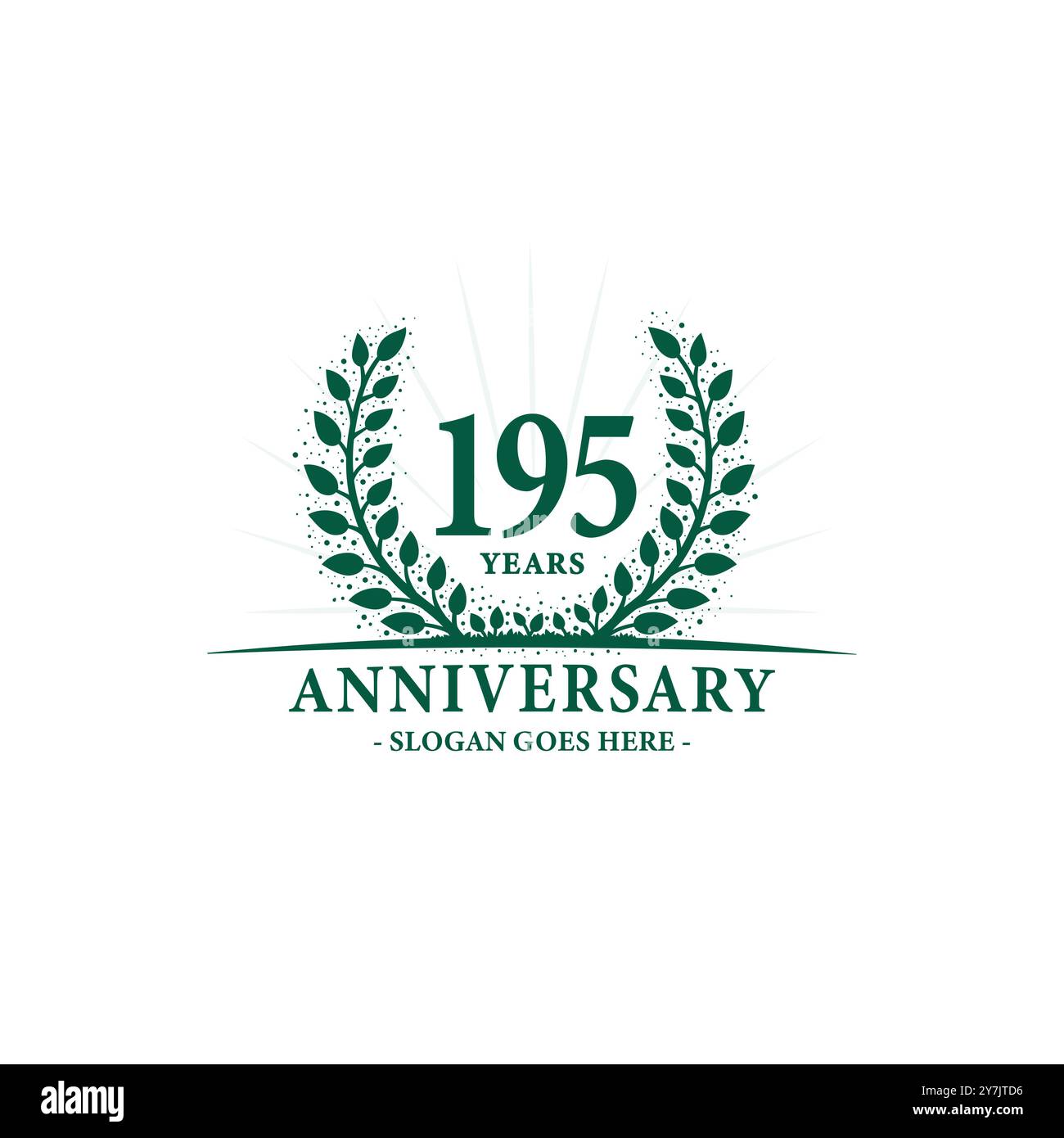 195 years celebrating anniversary logo. 195th years anniversary design ...
