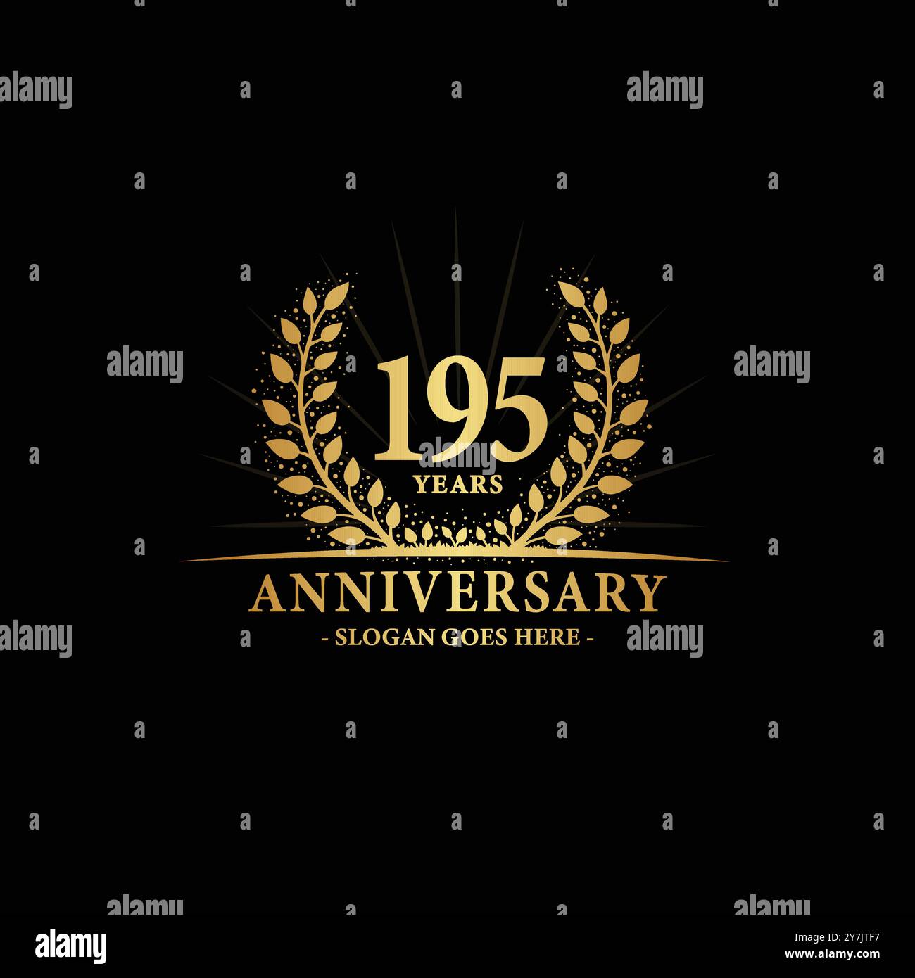 195 years celebrating anniversary logo. 195th years anniversary design ...