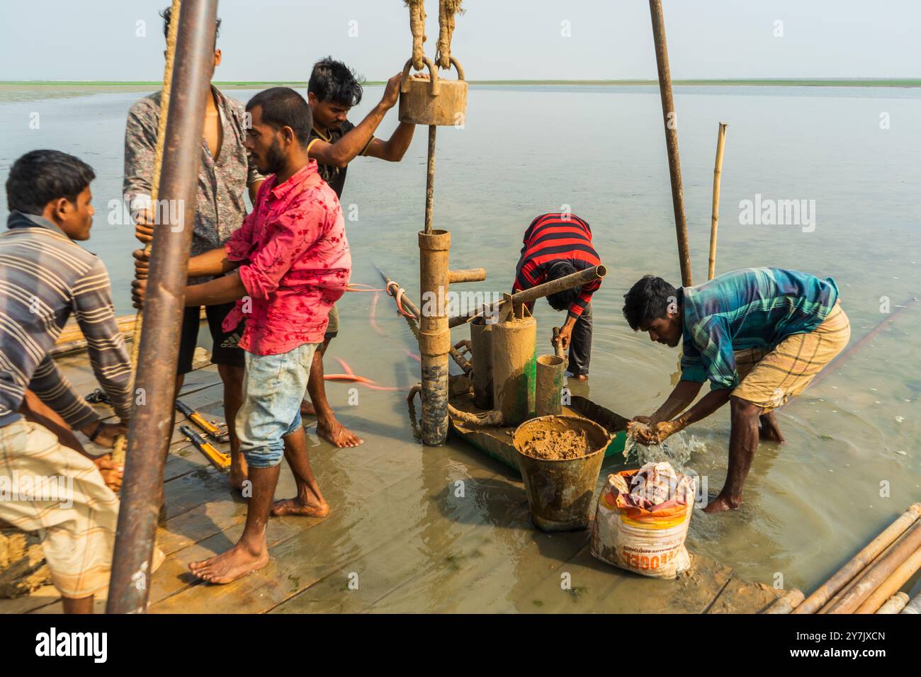 Rooppur, Bangladesh - 21.03.2023: Process Percussion drilling manual ...