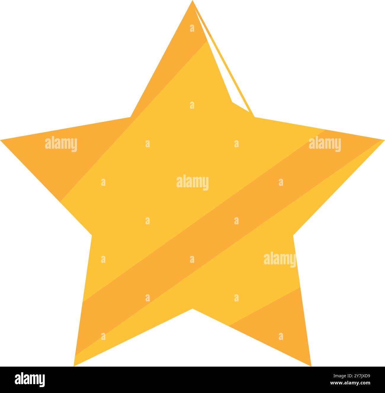 Simple cartoon five pointed star shining brightly, a symbol of ...