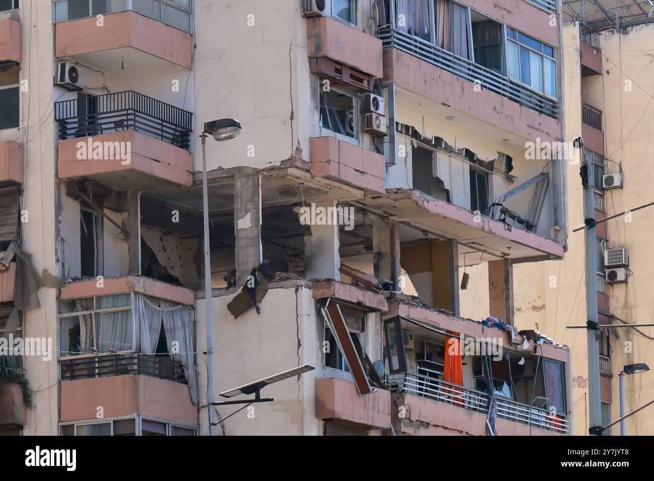 Beirut, Lebanon. 30th Sep, 2024. Sylvain Rostaing/Le Pictorium - Beirut ...
