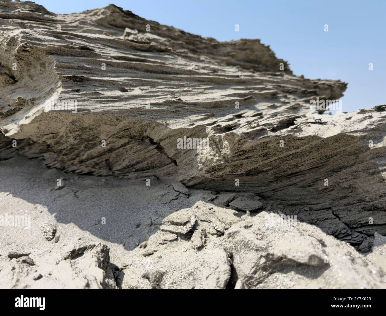 Aeolian landforms shaped by wind, sand deposits, wind erosion ...