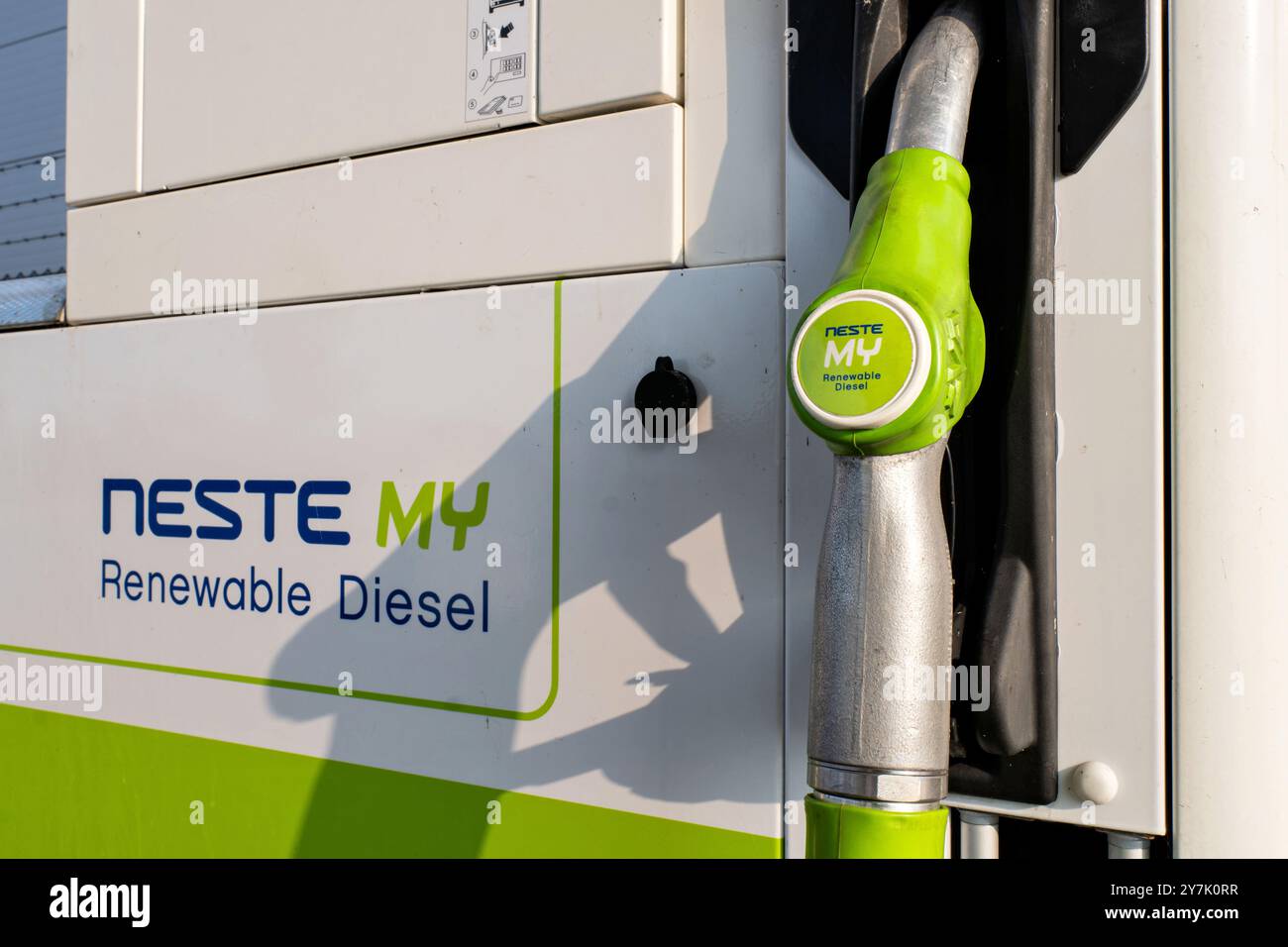 Neste MY renewable diesel pump Stock Photo - Alamy