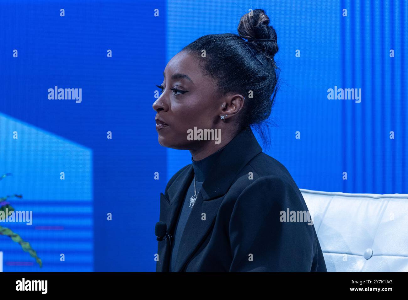 Simone Biles in conversation with David A. Steinberg during Zeta Global ...