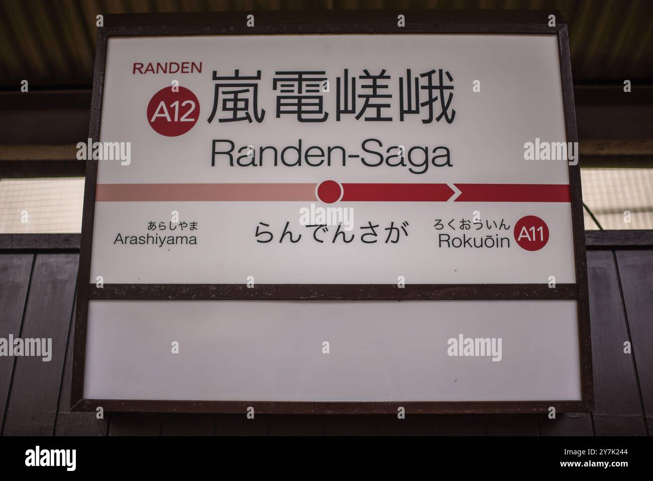 Randen Arashiyama Main line station in Kyoto, Japan Stock Photo - Alamy
