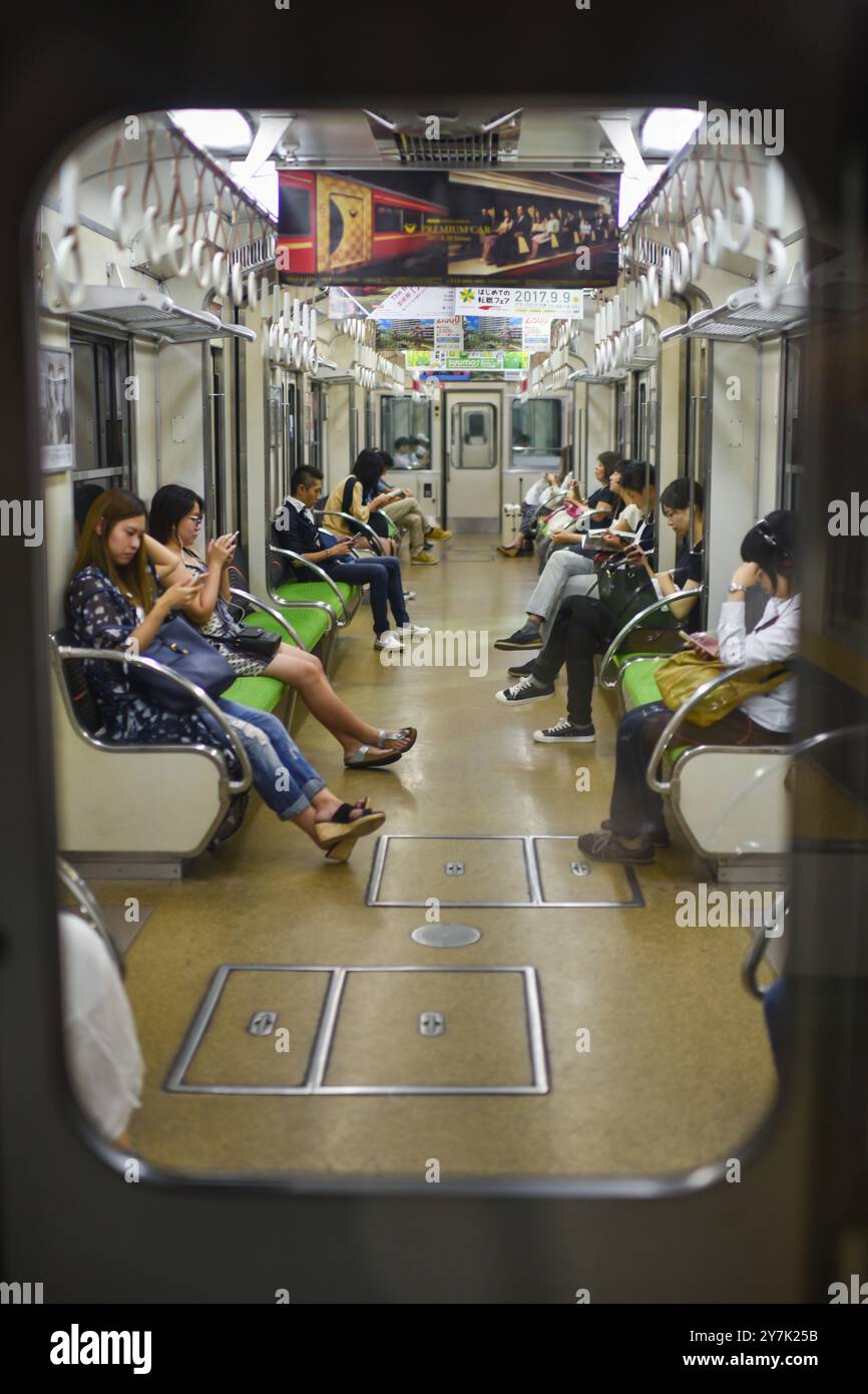Interior of subway in Kyoto, Japan Stock Photo - Alamy