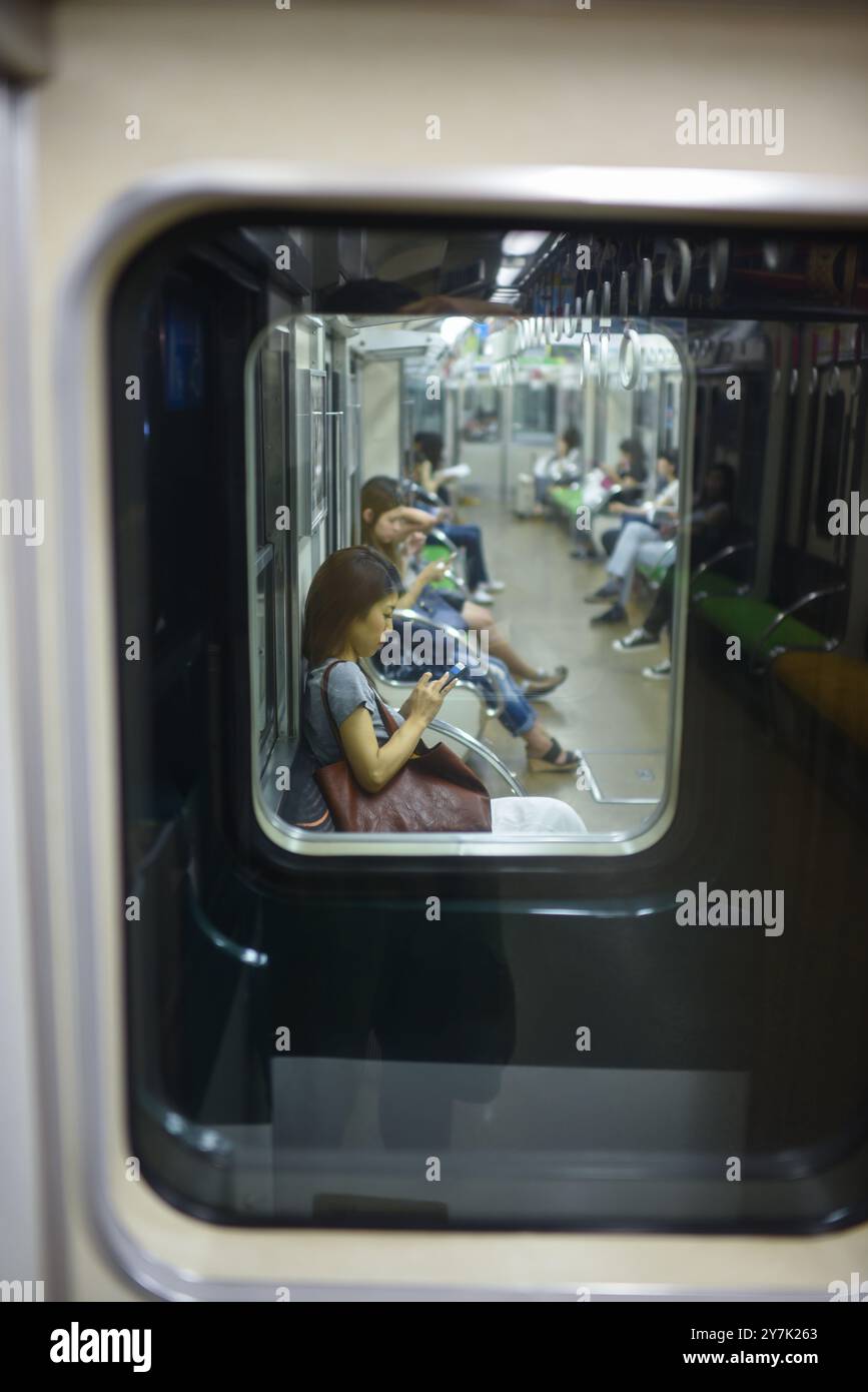 Interior of subway in Kyoto, Japan Stock Photo - Alamy