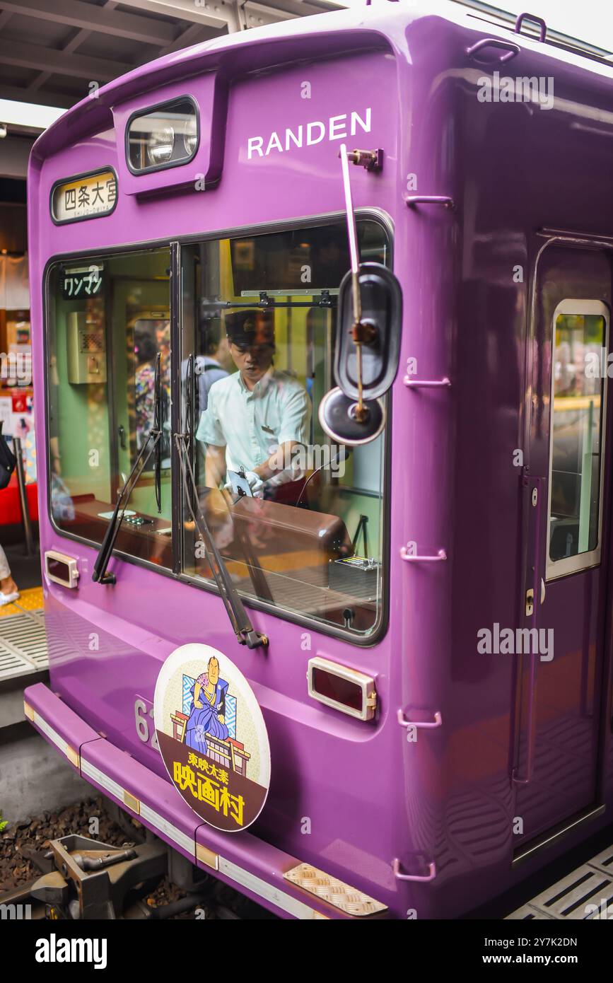 Randen Arashiyama Main line station in Kyoto, Japan Stock Photo - Alamy