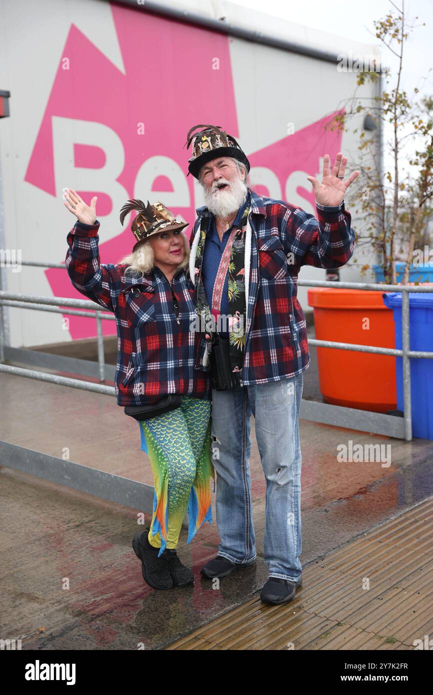 Melody Thor Hennessee and John Hennessee prepare to board the Villa Vie ...