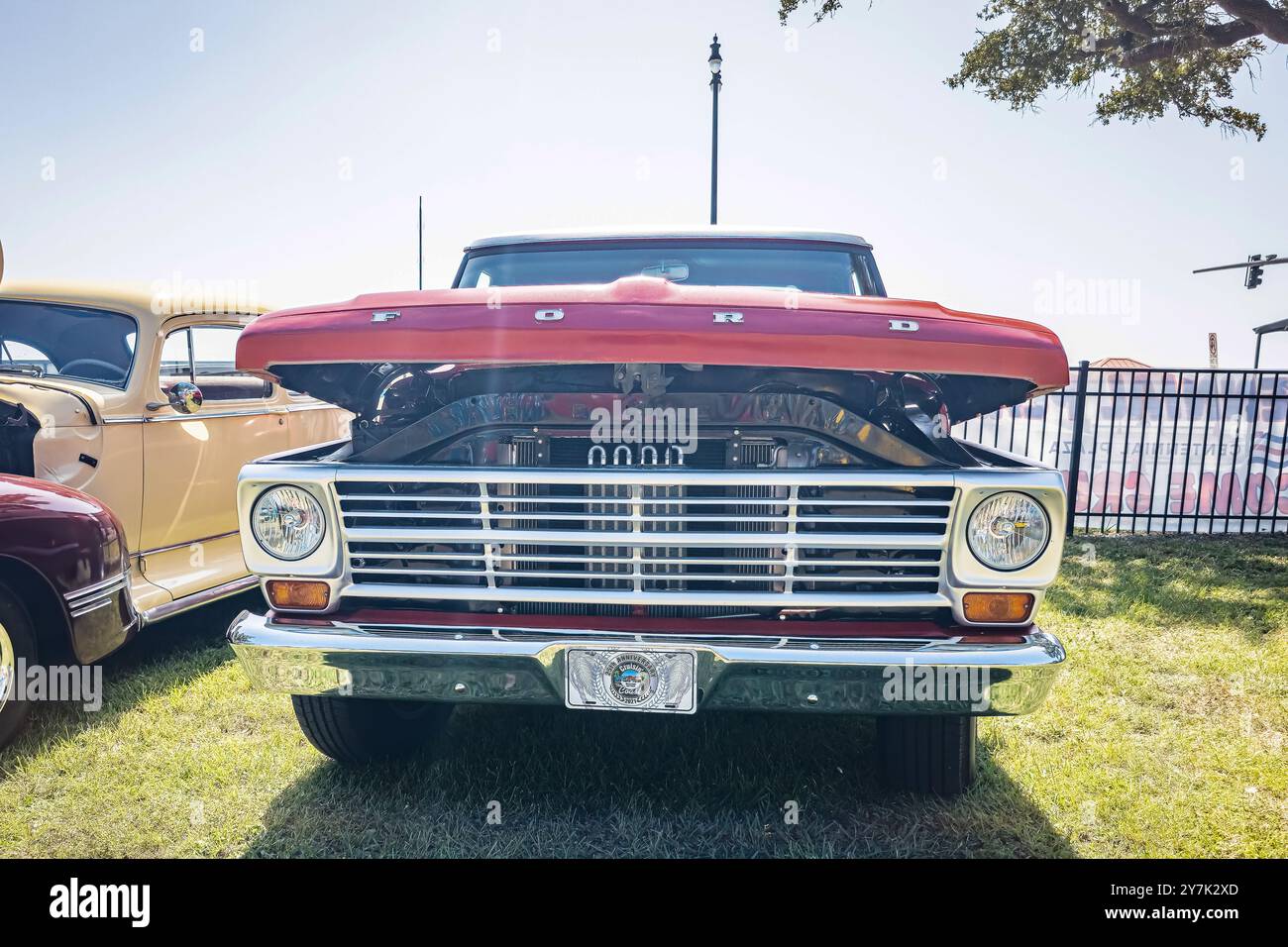 Gulfport, MS - October 03, 2023: High perspective front view of a 1969 ...