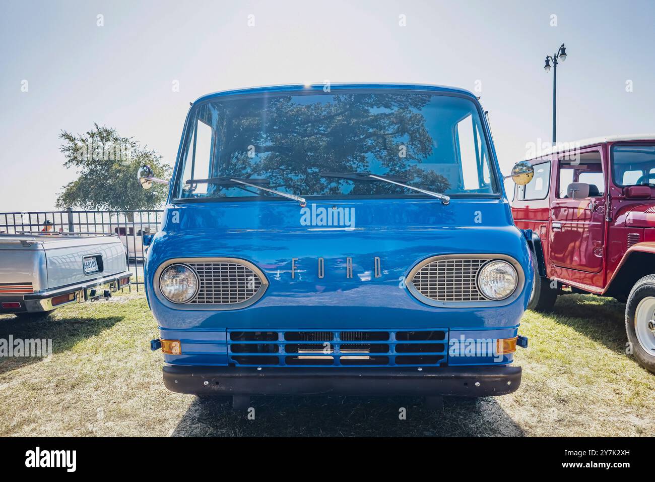 Gulfport, MS - October 03, 2023: Low perspective front view of a 1963 ...