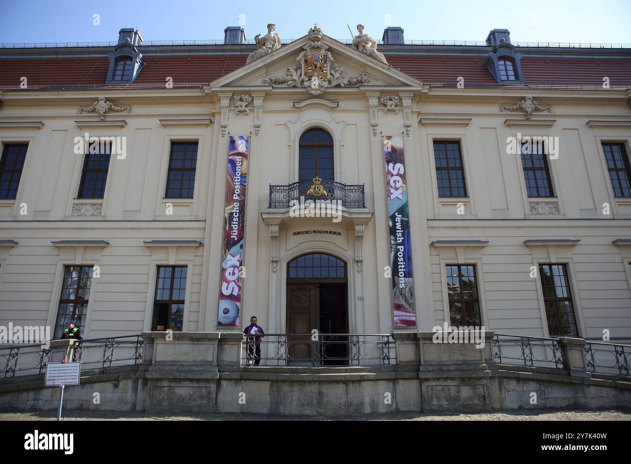 Front and entrance to the Baroque style building of the Jewish Museum ...
