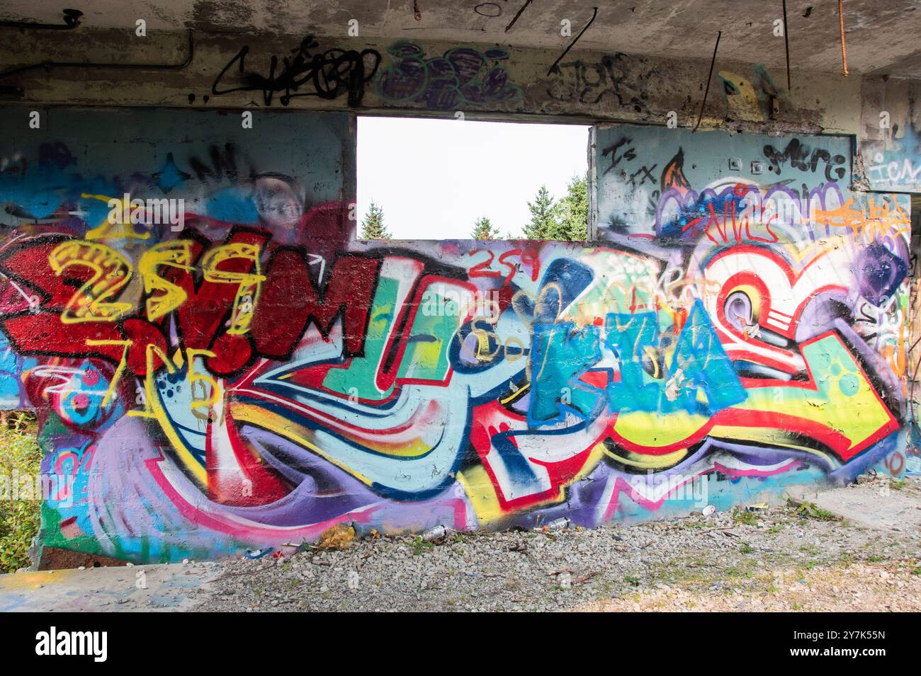 Inside radar building at Red Cliff Radar Station in Logy Bay-Middle ...
