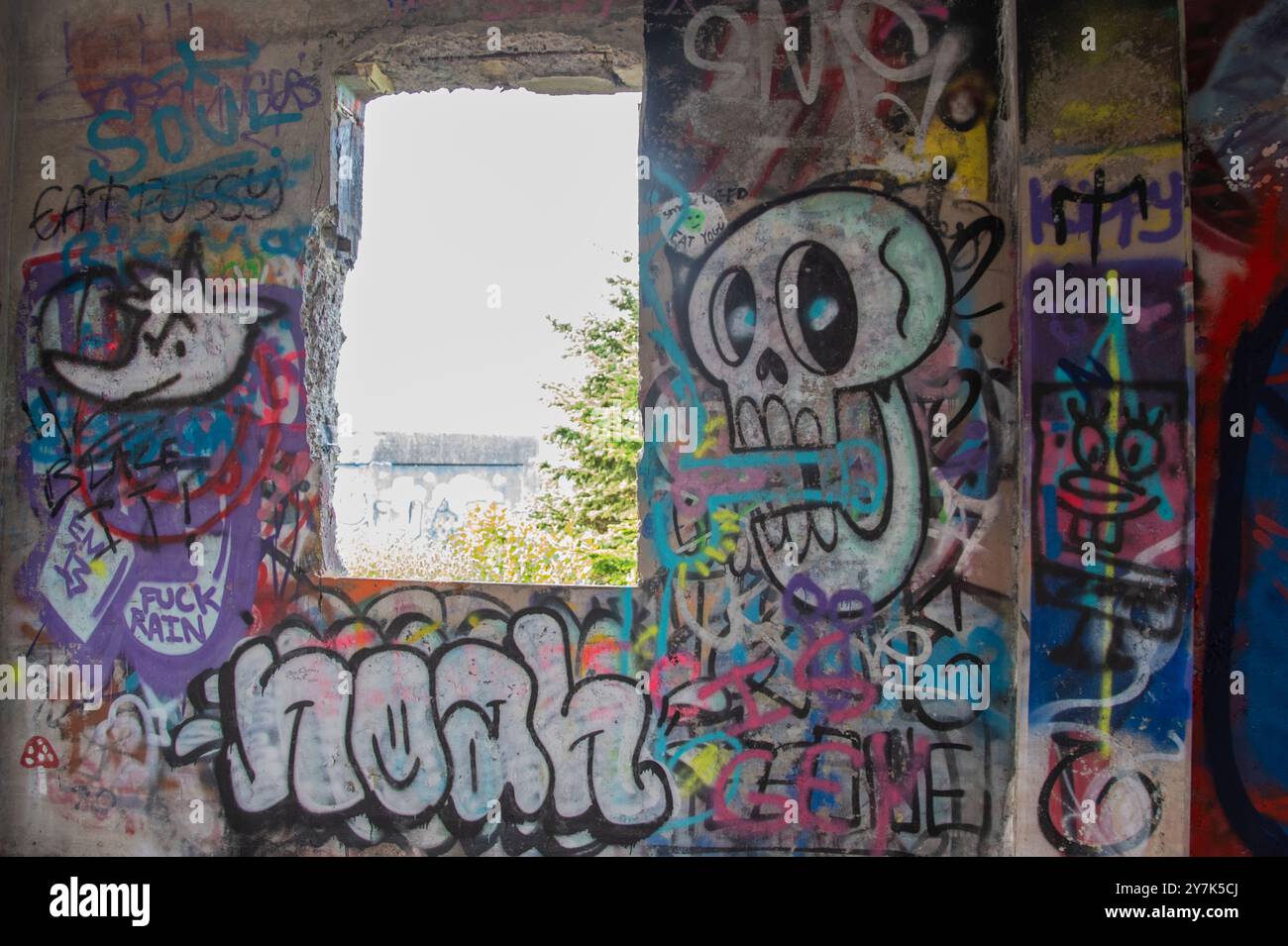 Inside radar building at Red Cliff Radar Station in Logy Bay-Middle ...