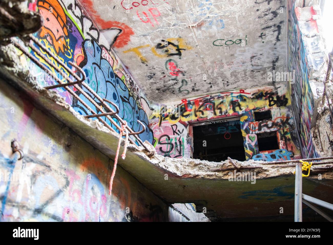 Inside operations building at Red Cliff Radar Station in Logy Bay ...
