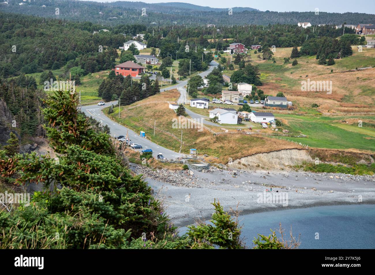 View of Middle Cove Beach from Marine Drive in Logy Bay-Middle Cove ...