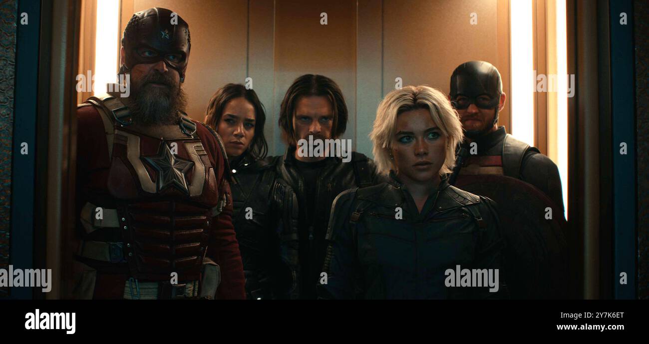 Thunderbolts David Harbour & Florence Pugh Stock Photo - Alamy