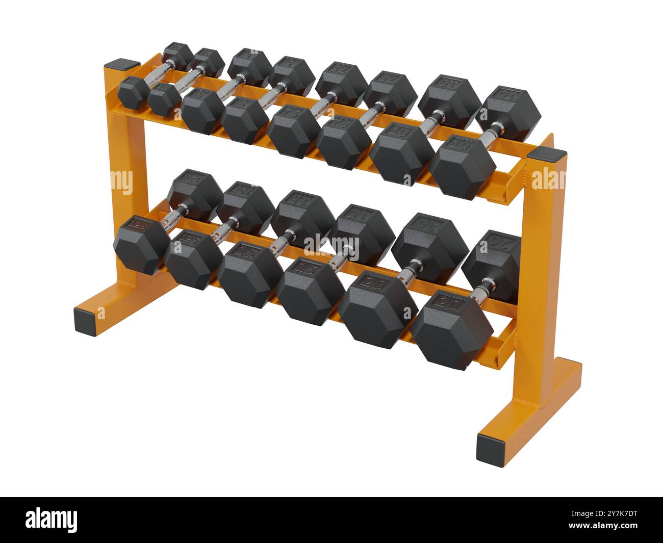 Gym Dumbbell rack, a stand for weightlifting gym equipment Stock Photo ...