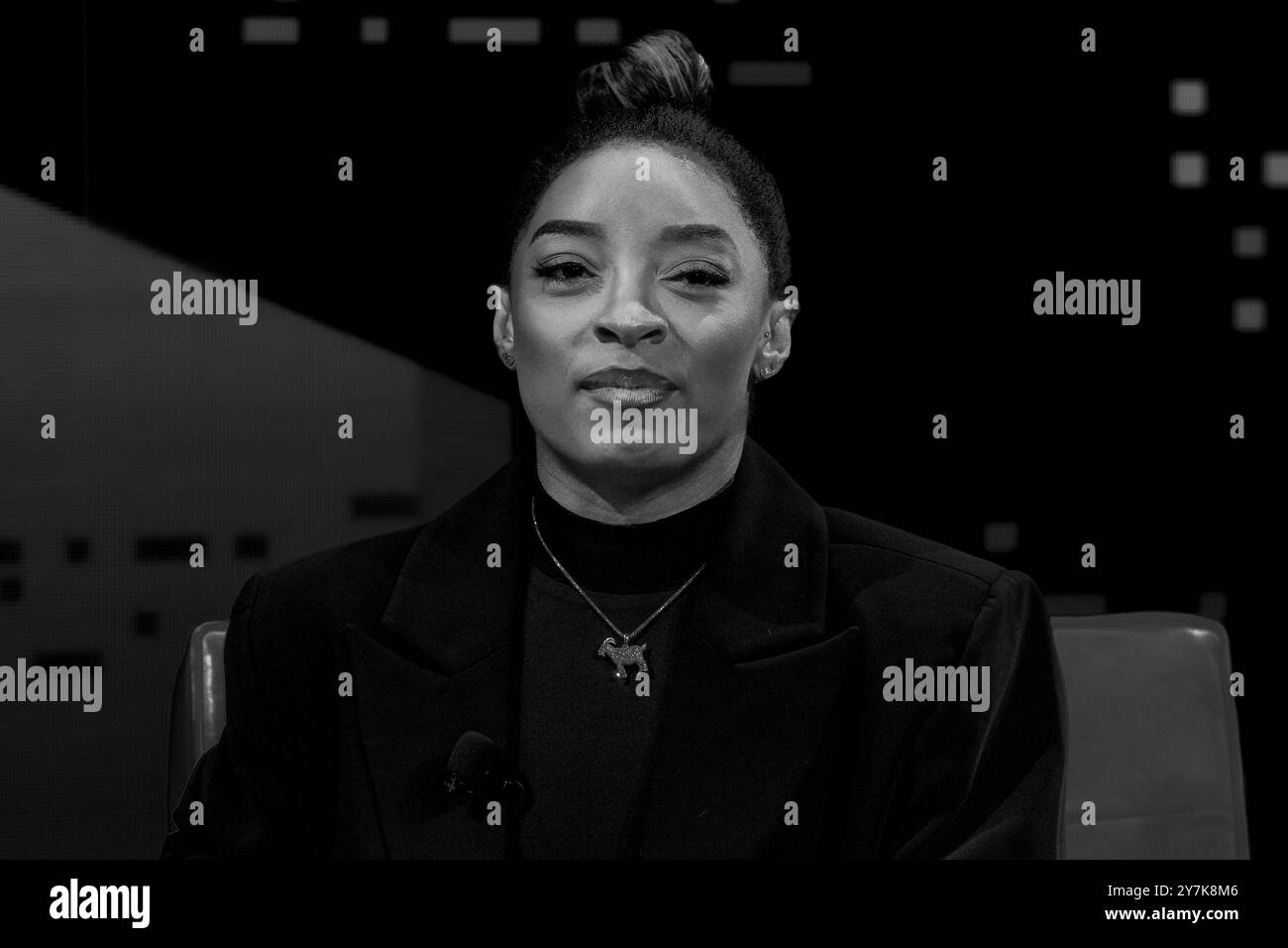 Simone Biles in conversation with David A. Steinberg during Zeta Global ...