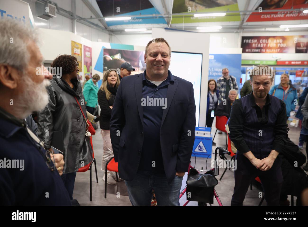 CEO of Villa Vie Residences Mikael Petterson speaks to passengers as ...