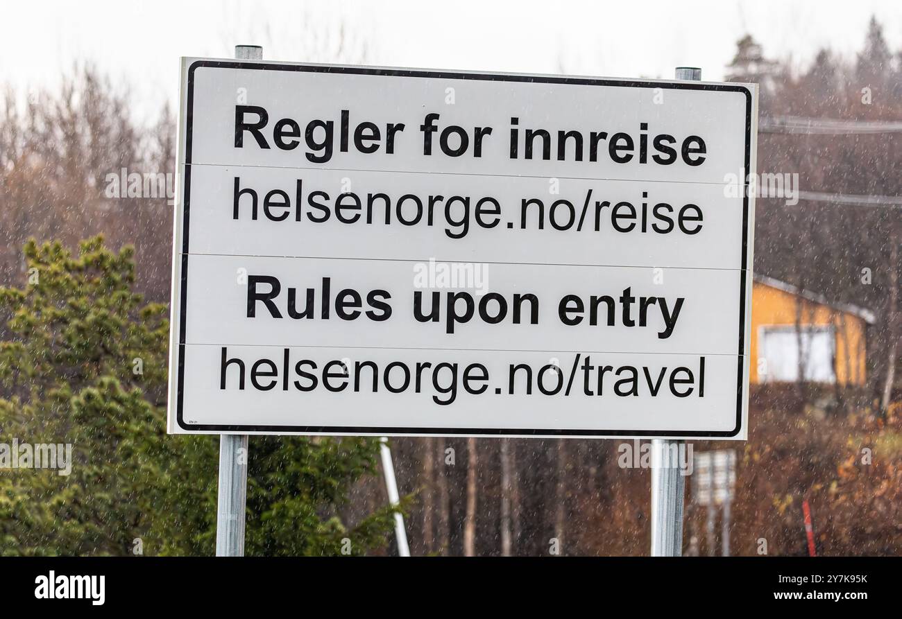 Kirkenes, Norway, 16th Oct 2023: The entry rules for Norway are ...