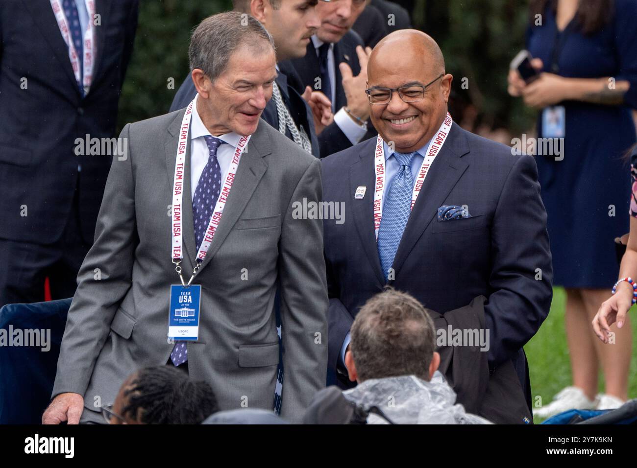 Gene Sykes, left, the chairman of the U.S. Olympic and Paralympic ...