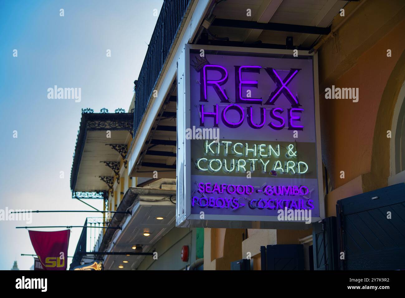 Rex House Kitchen and Courtyard on Bourbon Street in New Orleans Stock ...