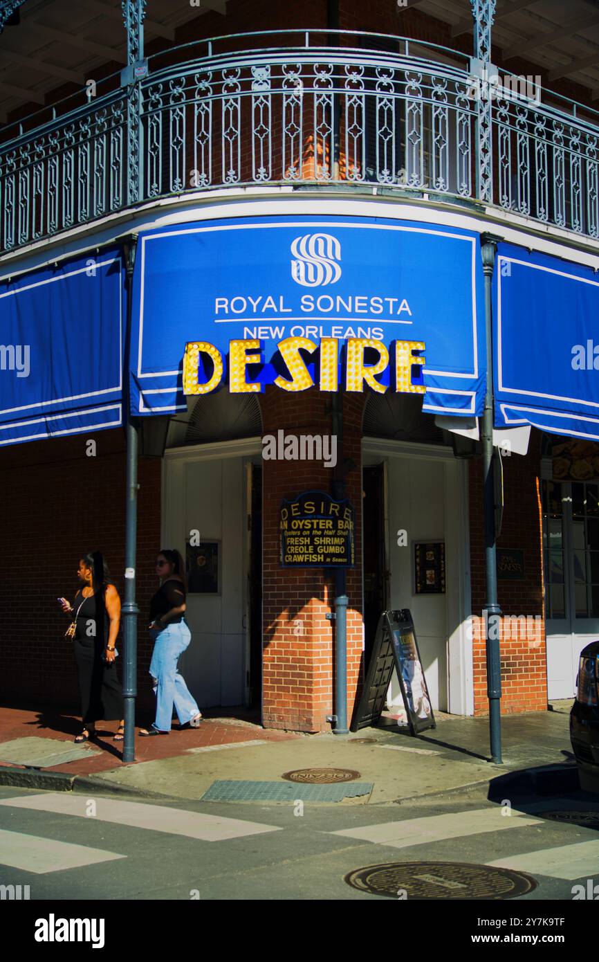 Entrance to the Desire Oyster Bar and Restaurant at the Royal Sonesta ...