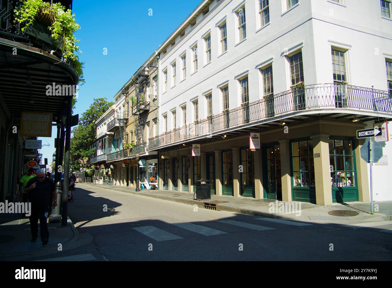 Shops along Royal Street in the French Quarter of New Orleans Stock ...