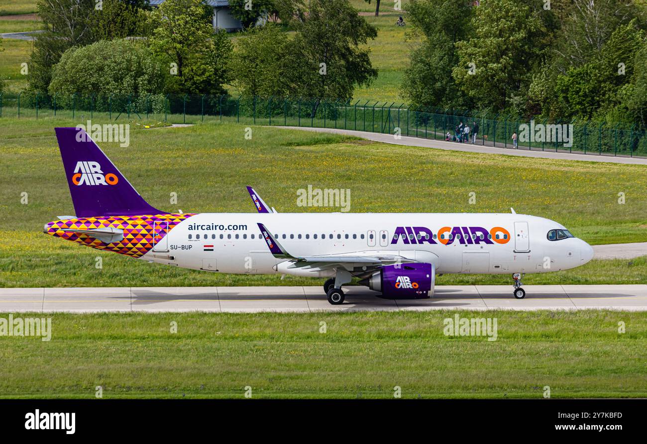 Zurich, Switzerland, 5th May 2024: An Airbus A320-251N (Airbus A320neo) from Air Cairo taxis to ...