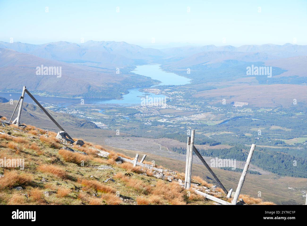 Fort William, seen from near the gondola station, a city in Western ...