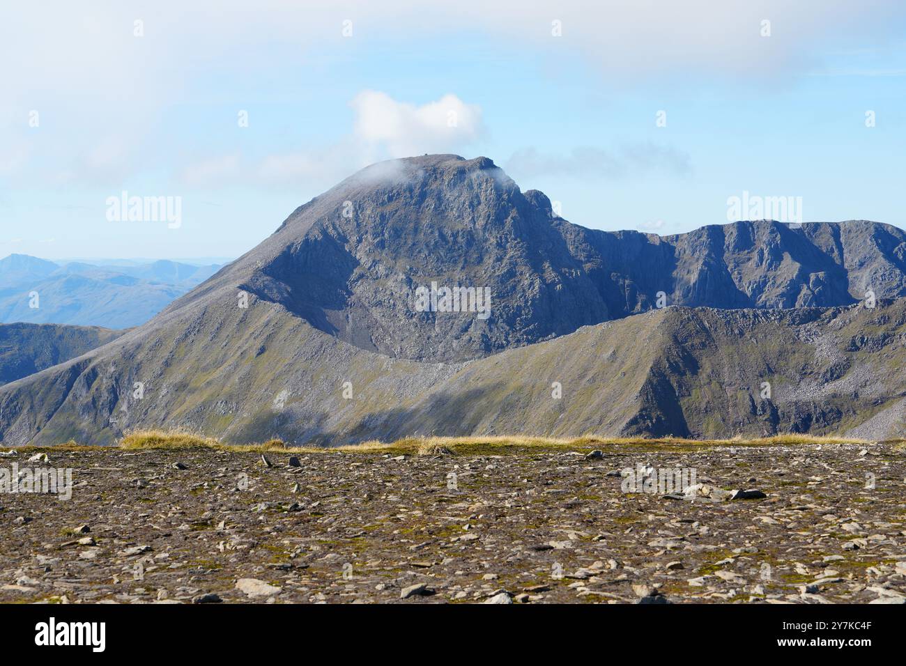 Ben Nevis and the Carn Mor Dearg Arete seen from Anoch Mor, Scottish ...