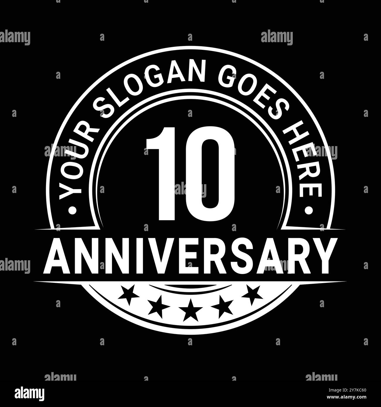 10 years anniversary logo design template. 10th anniversary celebrating ...
