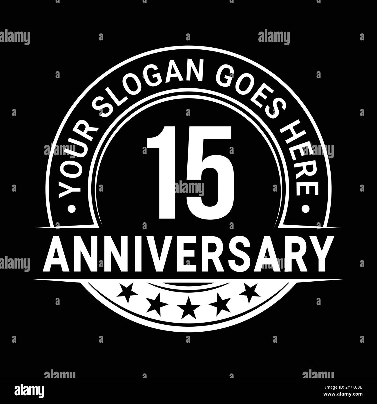 15 years anniversary logo design template. 15th anniversary celebrating ...