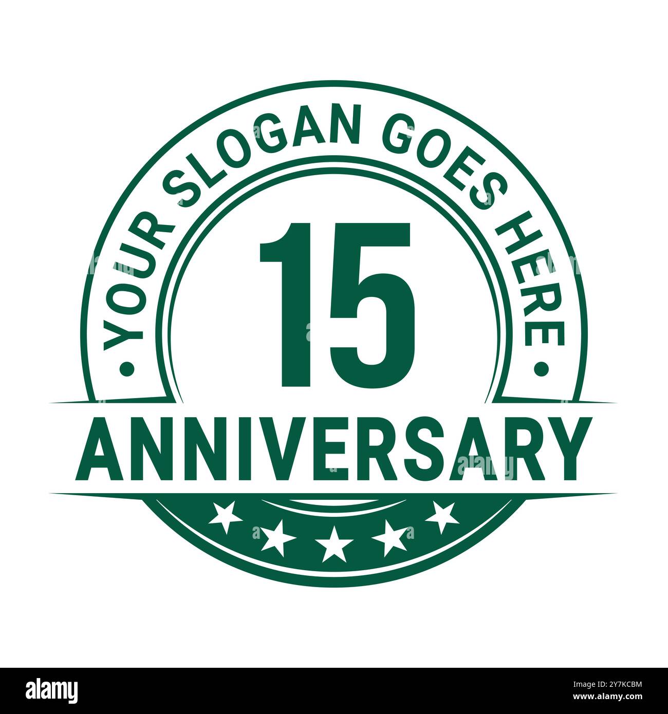 15 years anniversary logo design template. 15th anniversary celebrating ...